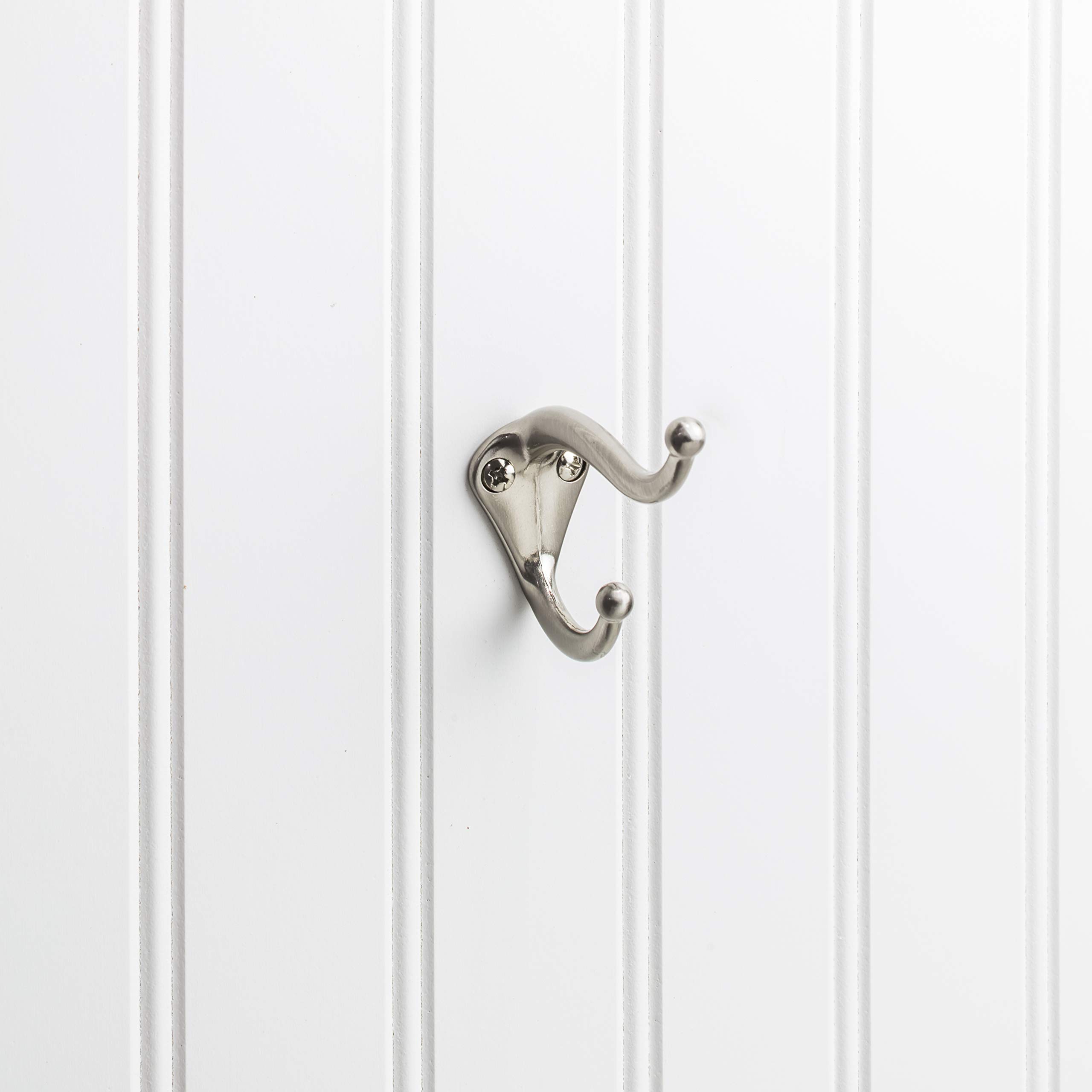 Elements YD10-231SN Kingsport 2-5/16" Traditional Double Prong Robe Hook