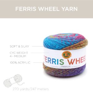 Lion Brand Yarn Ferris Wheel Yarn, Multicolor Yarn for Knitting, Crocheting, and Crafts, 1-Pack, Full Moon