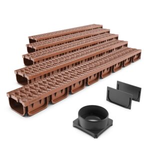 vodaland - 4 inch trench drain system with grate - terracotta - easy 2 (5)