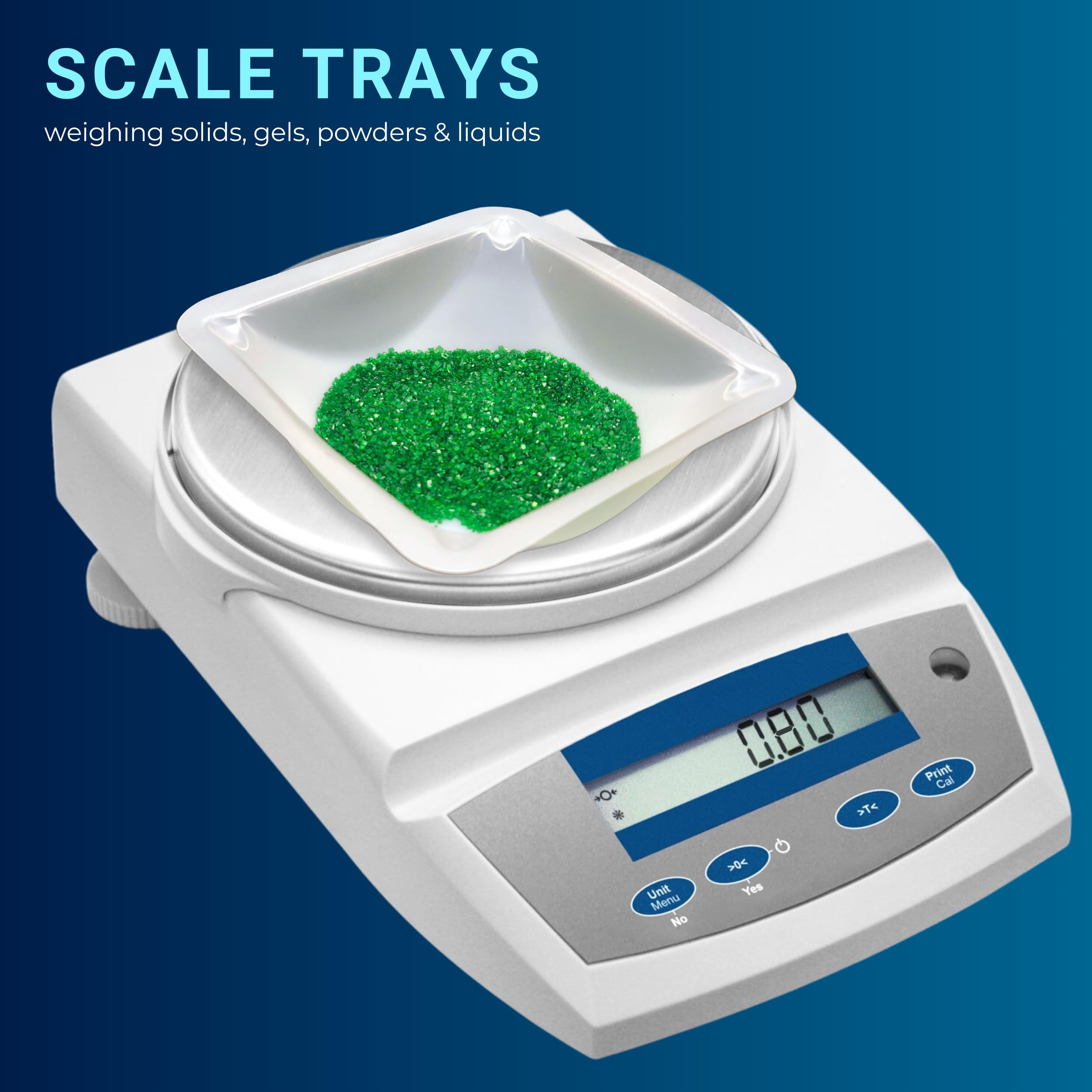 Weigh Boats Medium - 125 Pack 100ml Plastic Disposable Trays for Scale, Square Weighing Dishes for Powder Weight, Epoxy, Food Sample Tray - Pour Boat, Anti-Static Polystyrene Lab Dish, Container Pans