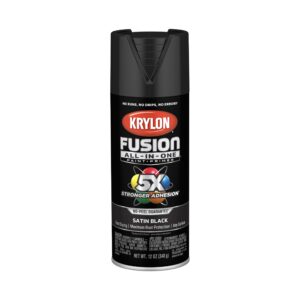 12 oz krylon k02754007 black fusion all-in-one paint & primer spray paint, matte