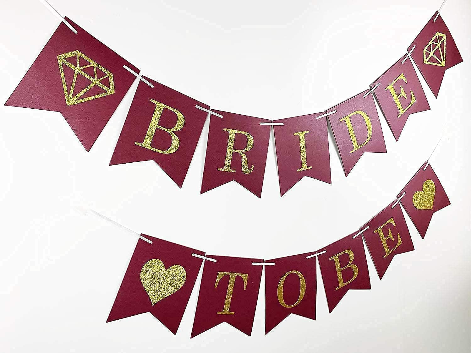 Fall Bridal Shower Decorations Burgundy Gold/Bachelorette Party Decorations Maroon Gold/Fall Wedding Decorations Burgundy Polka Dot Fans Bride To Be Banner for Burgundy Wedding