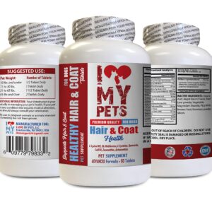 I LOVE MY PETS LLC Dog Immune Treats - Dog Healthy Hair and Coat - Premium Formula - Chews - Vitamin e for Dogs Skin - 60 Treats (1 Bottle)