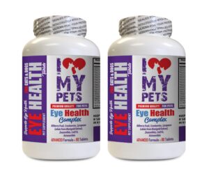 dog eye problems - pets eye health for dogs and cats - best premium complex - dog eye support supplement - 2 bottles (120 treats)