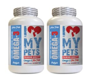 cat omega 3 fatty acids - omega 3 fatty acids for pets - dogs and cats - premium health - cat joint health treats - 360 softgels (2 bottles)