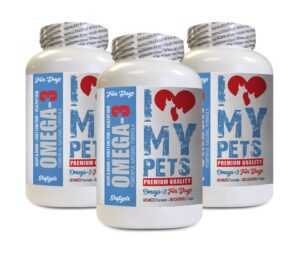 i love my pets llc dog joint supplement liquid - omega 3 fish oil for dogs - advanced premium quality - dog skin allergy supplement - 540 softgels (3 bottles)