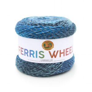 lion brand yarn ferris wheel yarn, multicolor yarn for knitting, crocheting, and crafts, 1-pack, full moon