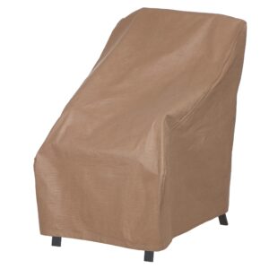 duck covers essential water-resistant 26 inch patio high back chair cover, stackable chair covers for outdoor furniture