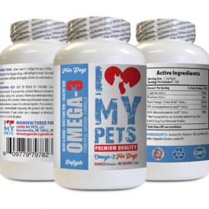 I LOVE MY PETS LLC Dog Protein Supplement - Omega 3 Fish Oil for Dogs - Advanced Premium Quality - epa for Dogs - 180 Softgels (1 Bottle)