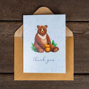 Sweetzer & Orange Woodland Animal Thank You Cards Bulk Box Set of 48 Blank Cards with Envelopes - Baby Shower Note Cards, Wedding Thank You Cards or Bridal Shower Thank you Card