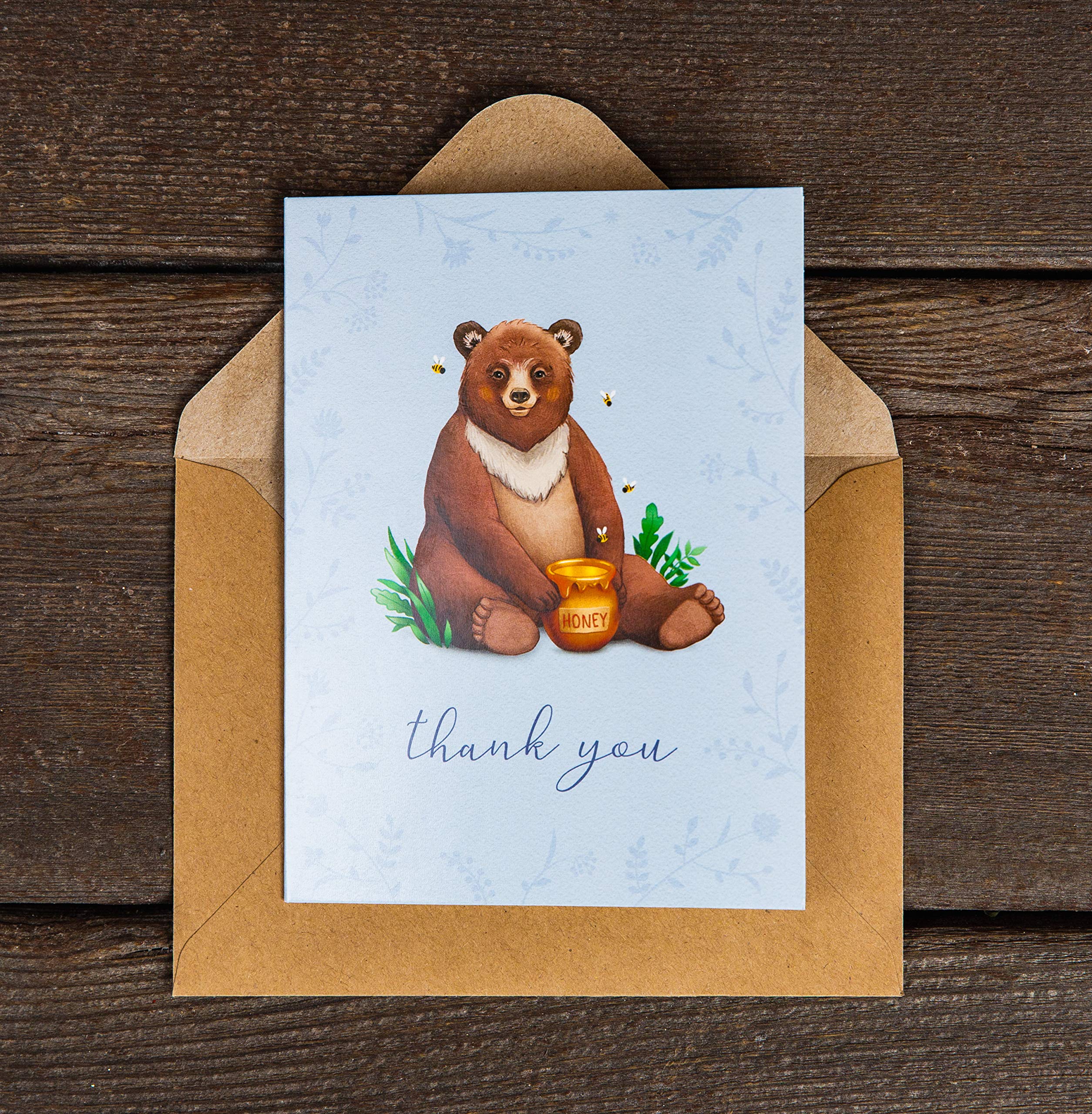 Sweetzer & Orange Woodland Animal Thank You Cards Bulk Box Set of 48 Blank Cards with Envelopes - Baby Shower Note Cards, Wedding Thank You Cards or Bridal Shower Thank you Card