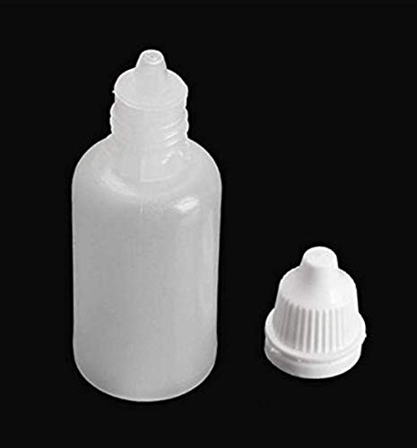 12PCS 30Ml/1Oz Empty Refillable Eye Liquid Dropper Dropping Bottle Portable Soft Squeezable Clear Plastic Dropper Vials Sample Packing Bottles with Plug and Screw-on Lid