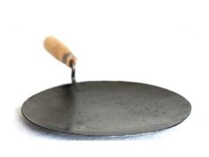 10" iron cooking tava chapati making pan indian style concave cooking tawa