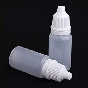 12PCS 30Ml/1Oz Empty Refillable Eye Liquid Dropper Dropping Bottle Portable Soft Squeezable Clear Plastic Dropper Vials Sample Packing Bottles with Plug and Screw-on Lid