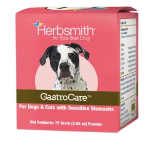 herbsmith gastrocare - for cats & dogs with sensitive stomachs - cat and dog digestive support - ease canine and feline sensitive stomach - 75g