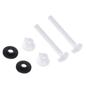 4 Pack Plastic Toilet Seat Hinge Bolts and Nuts Washers for Top Mount Toilet Seat Hinges