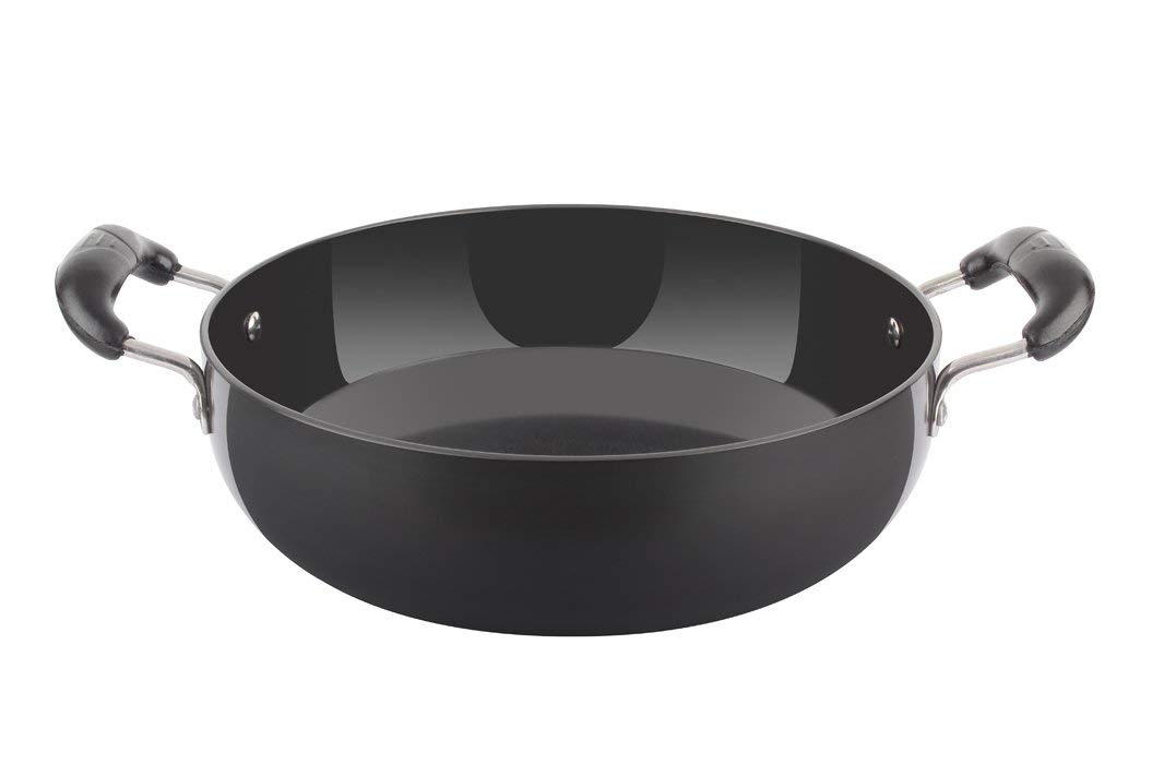 Satre Online and Marketing Hindalco Aluminium Cookware Pan Size No-13,Aluminium Kadai, 3 mm,Aluminium Kadai,Kadhai Pan,Frying Pan,kadai indian for frying