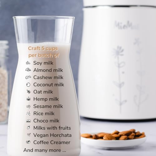 MioMat 8in1 Plant Based Milk Maker | Make 40oz of Natural Almond Milk, Soy Milk, Oat Milk, Coconut Milk, and more ... + soups, porridges, smoothies, purées... | Automatically, at the touch of a button