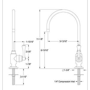 Kingston Brass KS5190BL Vintage Single-Handle Water Filtration Faucet, Matte Black