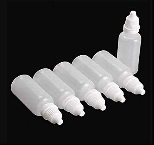 12PCS 30Ml/1Oz Empty Refillable Eye Liquid Dropper Dropping Bottle Portable Soft Squeezable Clear Plastic Dropper Vials Sample Packing Bottles with Plug and Screw-on Lid