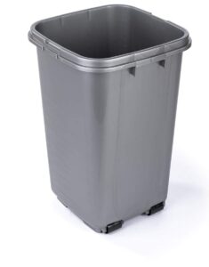 displays2go 36 gallon trash can liner – gray (pliner36v2)