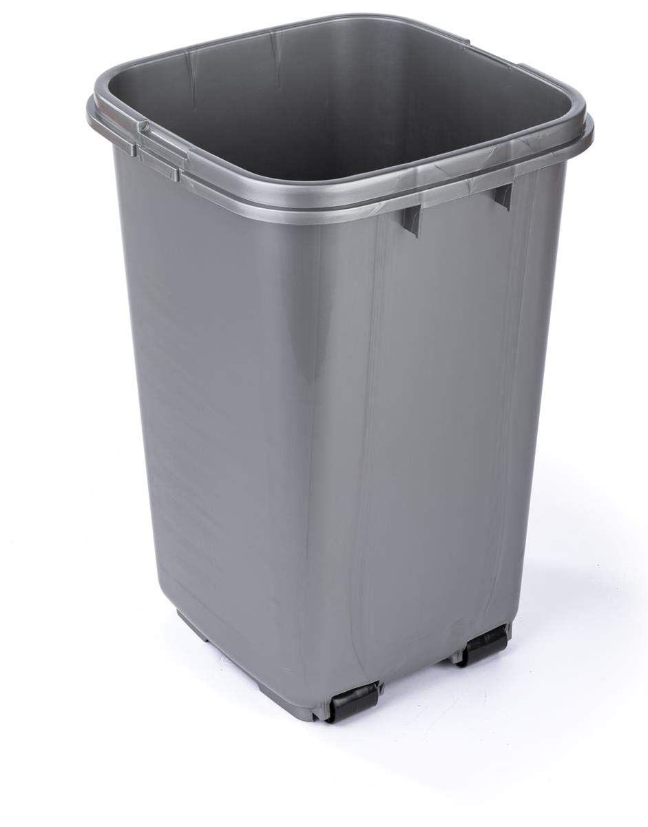 Displays2go 36 Gallon Trash Can Liner – Gray (PLINER36V2)