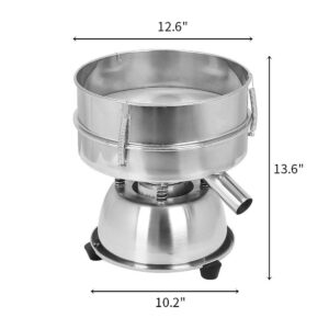 110V Stainless Steel 300mm/40 Mesh Electric Vibrating Sieve Machine Sifters for Powder Particles