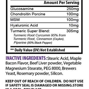 Dog Joint Supplement chewable - Pets Joint Health with Turmeric - Premium Ingredients - Healthy - pet glucosamine Chews - 2 Bottles (120 Treats)