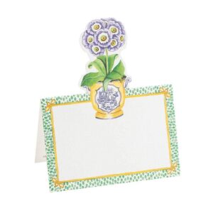 caspari primroses die-cut place cards - 8 per package