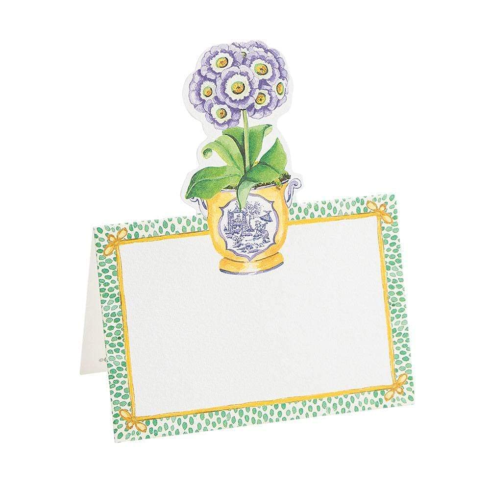 Caspari Primroses Die-Cut Place Cards - 8 Per Package