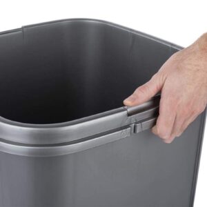 Displays2go 36 Gallon Trash Can Liner – Gray (PLINER36V2)