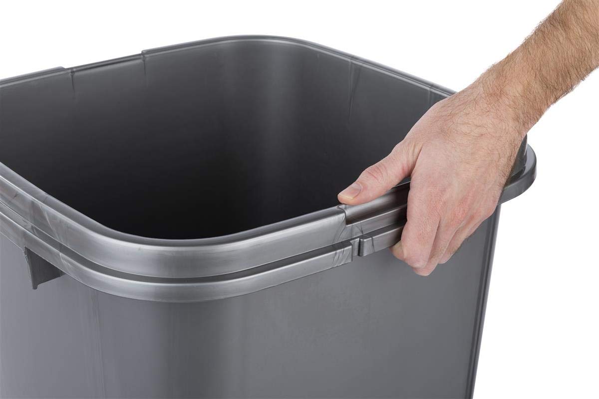 Displays2go 36 Gallon Trash Can Liner – Gray (PLINER36V2)