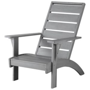 Riverbay Furniture Outdoor Chair with Cushion in Gray