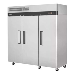 turbo air m3r72-3-n m3 series commercial kitchen upright solid 3 door refrigerator, self cleaning, led lighting, rapid cool-down 65.8 cu. ft.