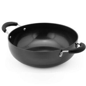 Satre Online and Marketing Hindalco Aluminium Cookware Pan Size No-13,Aluminium Kadai, 3 mm,Aluminium Kadai,Kadhai Pan,Frying Pan,kadai indian for frying