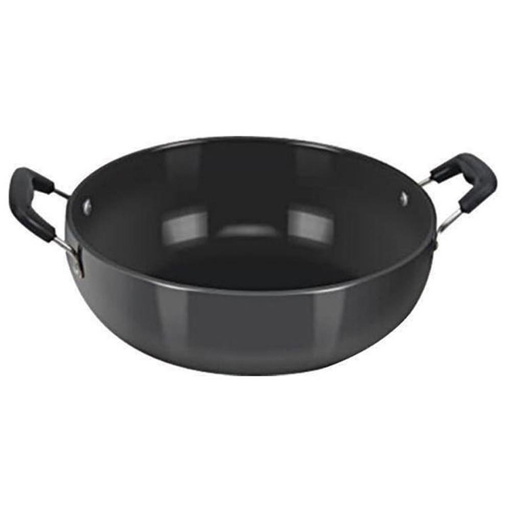 Satre Online and Marketing Hindalco Aluminium Cookware Pan Size No-13,Aluminium Kadai, 3 mm,Aluminium Kadai,Kadhai Pan,Frying Pan,kadai indian for frying