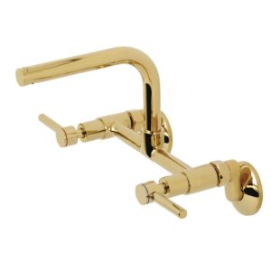 kingston brass ks812pb concord kitchen faucet, polished brass