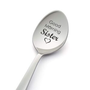 good morning sister spoon-engrave spoon for sister gift-sister in law gift-sister birthday gift-sister in law-sister wedding gift-sister gift ideas-crafted by lyf collection