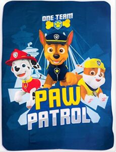 paw patrol boys chase the police dog cuddly fleece throw blanket 40" x 60"