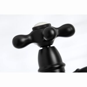 Kingston Brass KS7270AXBS English Country Bridge Kitchen Faucet, Matte Black