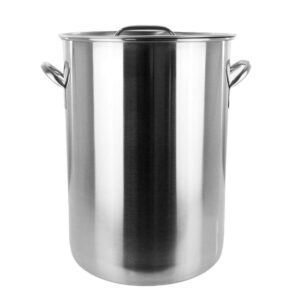 Thaweesuk Shop 36QT Stockpot Stainless Steel Pot Strainer Basket Heavy Duty Outdoor Stock pot Height 16" Diameter 13" of Set