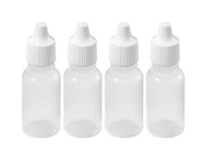 12pcs 30ml/1oz empty refillable eye liquid dropper dropping bottle portable soft squeezable clear plastic dropper vials sample packing bottles with plug and screw-on lid