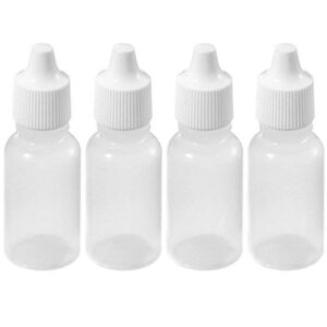 12PCS 30Ml/1Oz Empty Refillable Eye Liquid Dropper Dropping Bottle Portable Soft Squeezable Clear Plastic Dropper Vials Sample Packing Bottles with Plug and Screw-on Lid