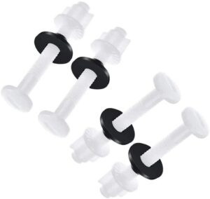 4 pack plastic toilet seat hinge bolts and nuts washers for top mount toilet seat hinges