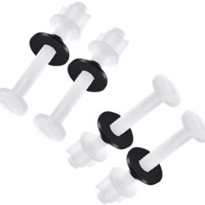 4 Pack Plastic Toilet Seat Hinge Bolts and Nuts Washers for Top Mount Toilet Seat Hinges