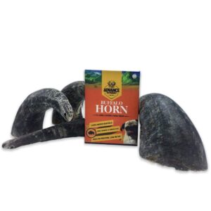 buffalo horn 4 pack small long lasting 100% natural water dog chews (4 pack small)