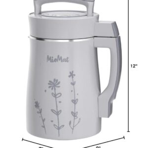 MioMat 8in1 Plant Based Milk Maker | Make 40oz of Natural Almond Milk, Soy Milk, Oat Milk, Coconut Milk, and more ... + soups, porridges, smoothies, purées... | Automatically, at the touch of a button