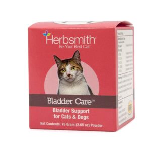 herbsmith bladder care- bladder support for cats- urinary tract cat supplement – maintains kidney health for cats– 75g