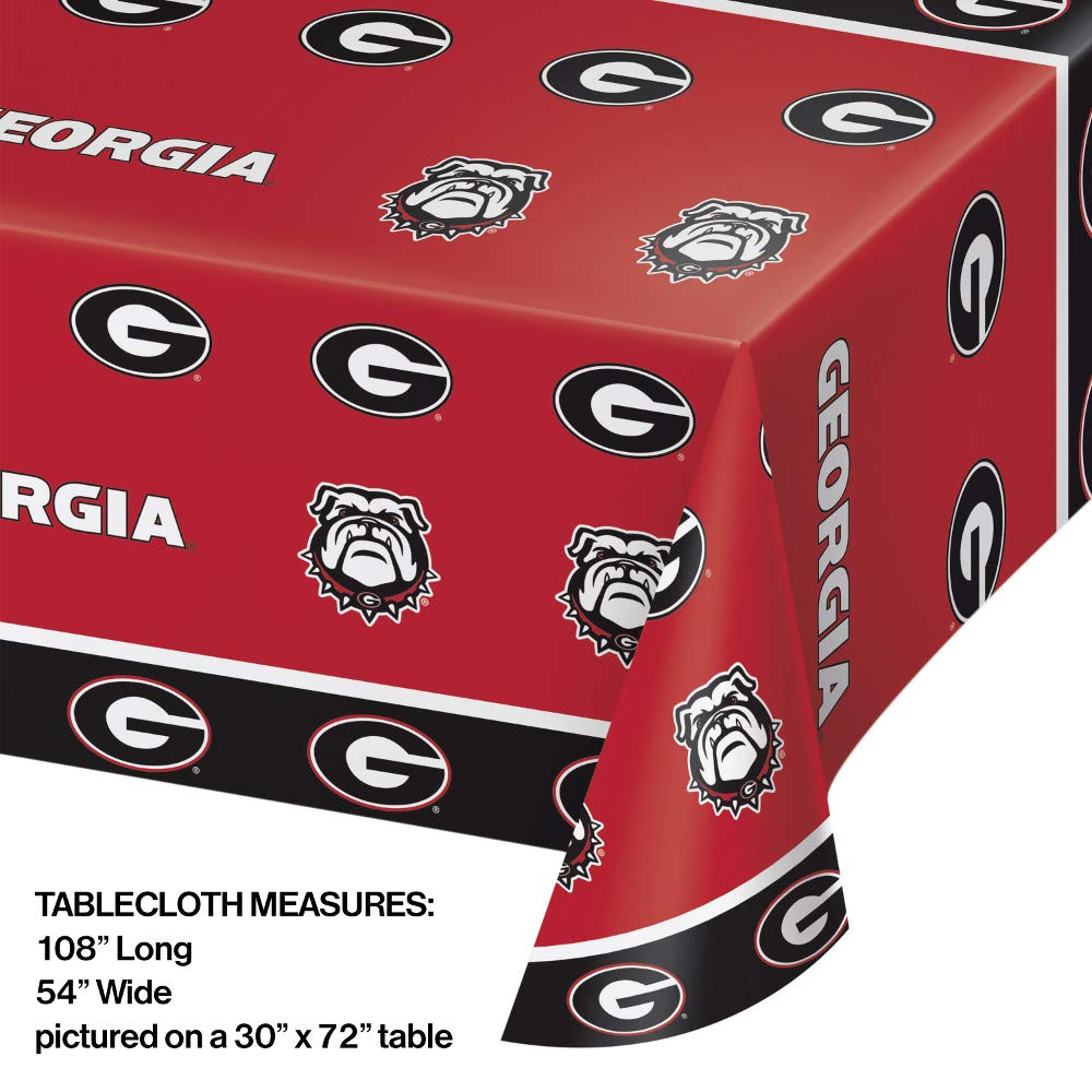 Creative Converting University of Georgia Plastic Tablecloths, 3 ct