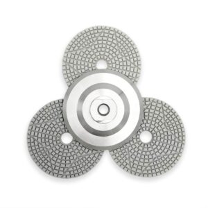 dt-diatool diamond 3 step polishing pads 4 inch for granite marble terrazzo(set of 3 pieces + alu backer)